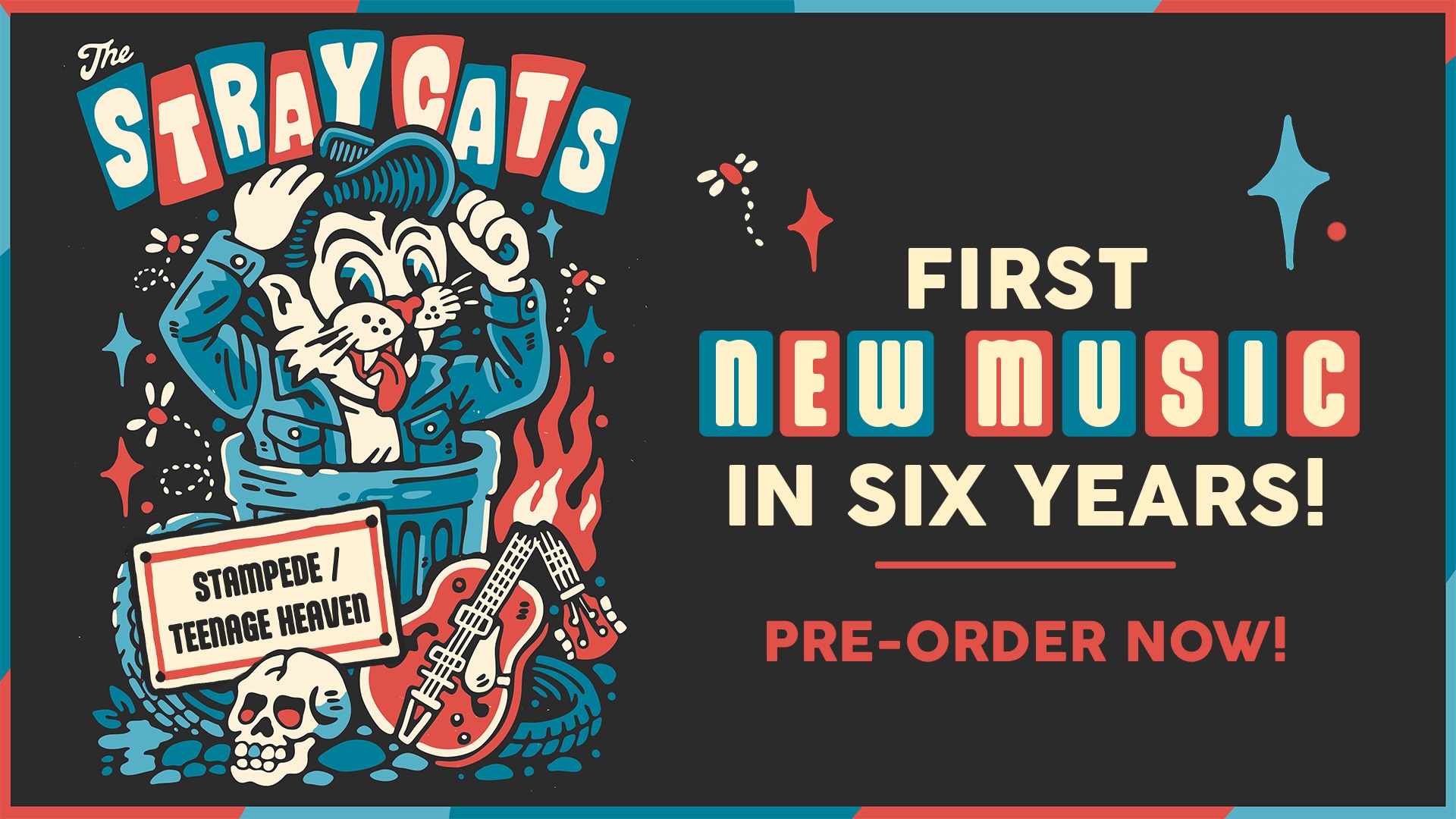 THE STRAY CATS ANNOUNCE 7-INCH "OLD SCHOOL" 45 RPM RECORD FOR "STAMPEDE ...